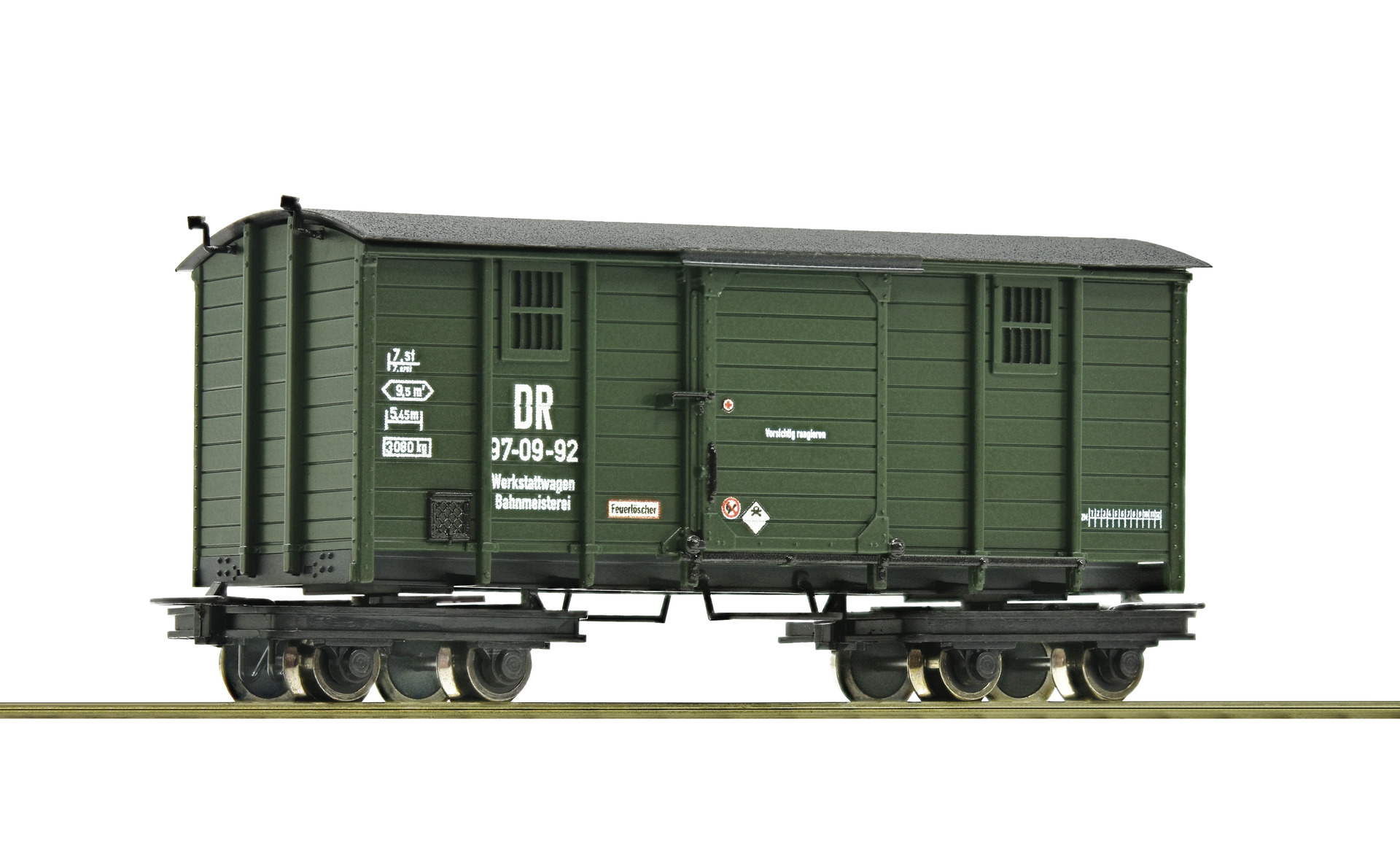 Vagon atelier, DR, Roco, scara H0e (cale ferata ingusta 1:87)